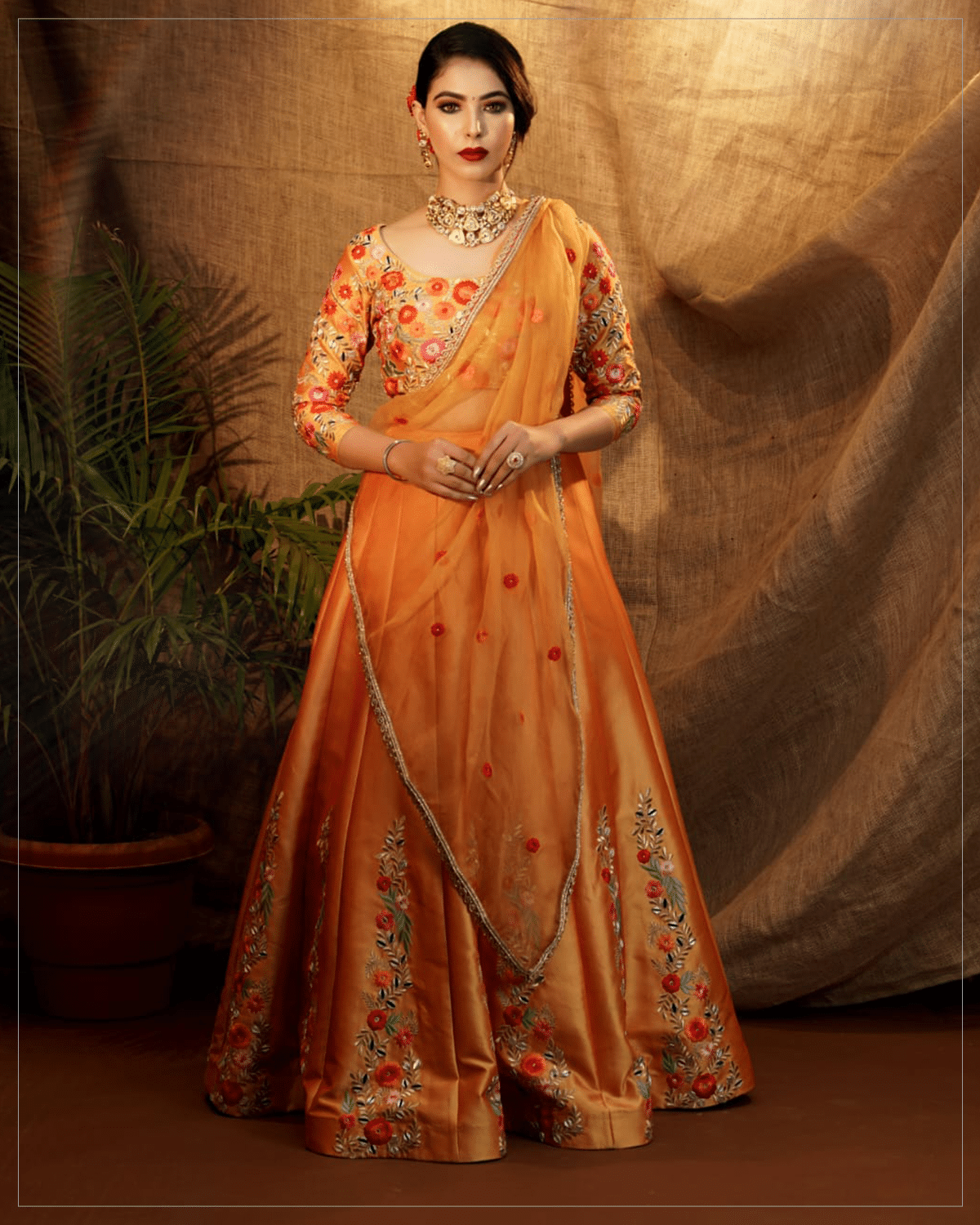 Mango Yellow Lehenga – Pooja Mago